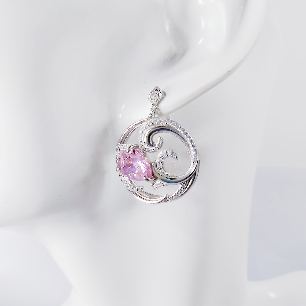 Silver Crystalise Earring Jewellery Set With Zirconia & Semi-precious ...